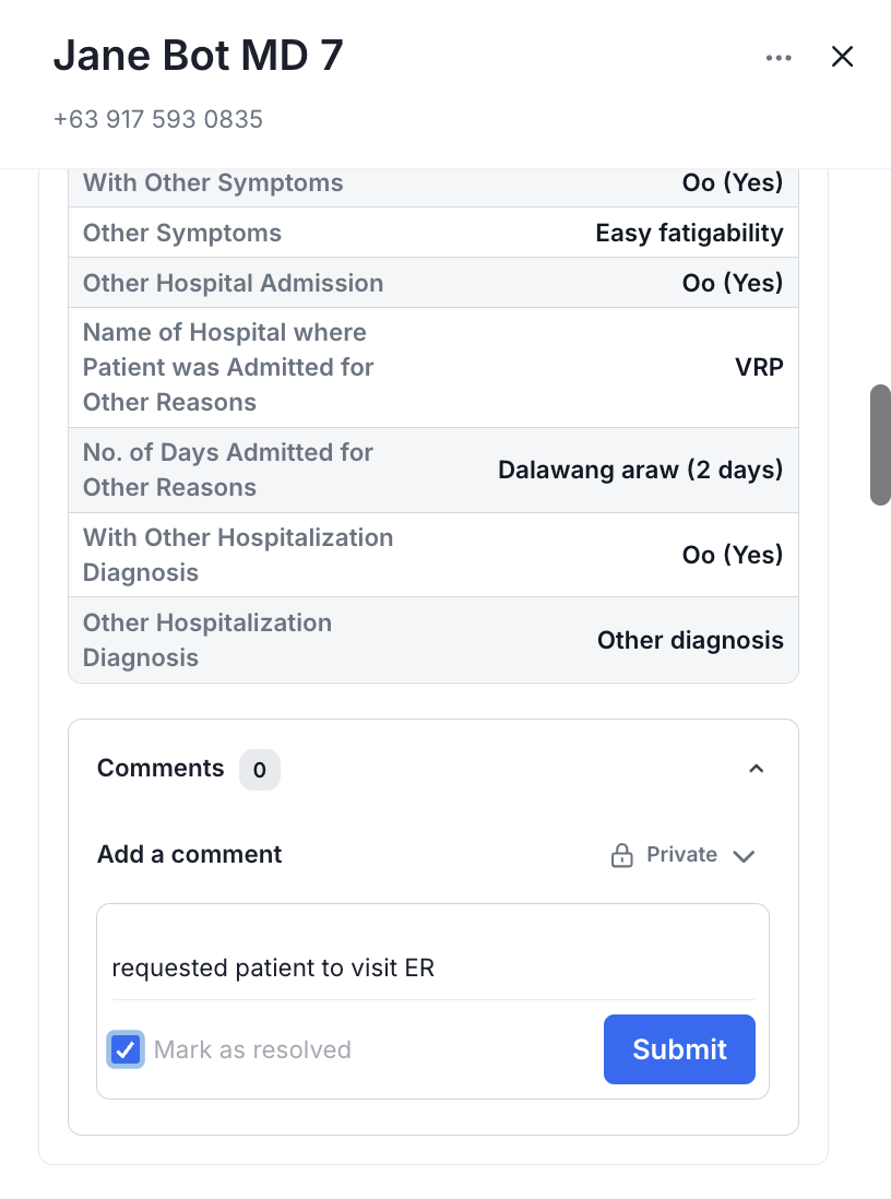 Resolving Alerts – Bot MD Help