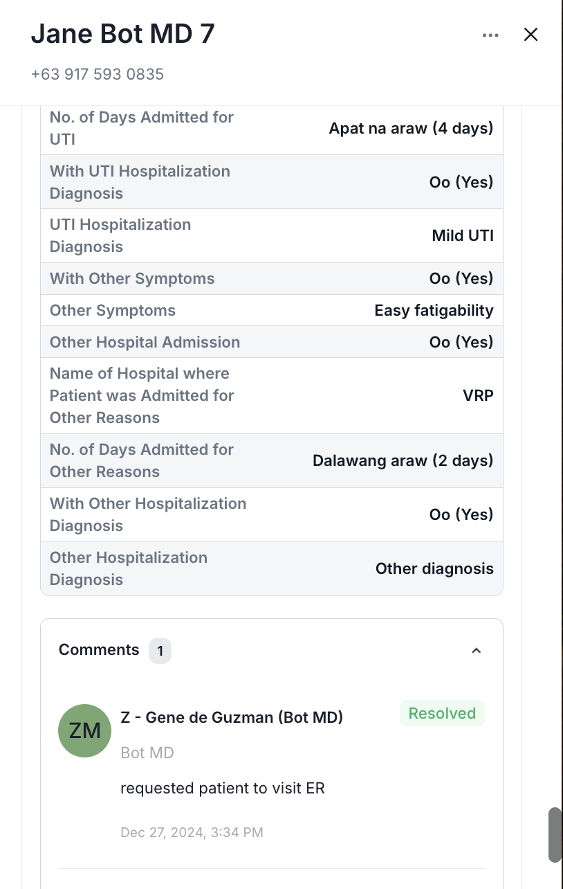 Resolving Alerts – Bot MD Help